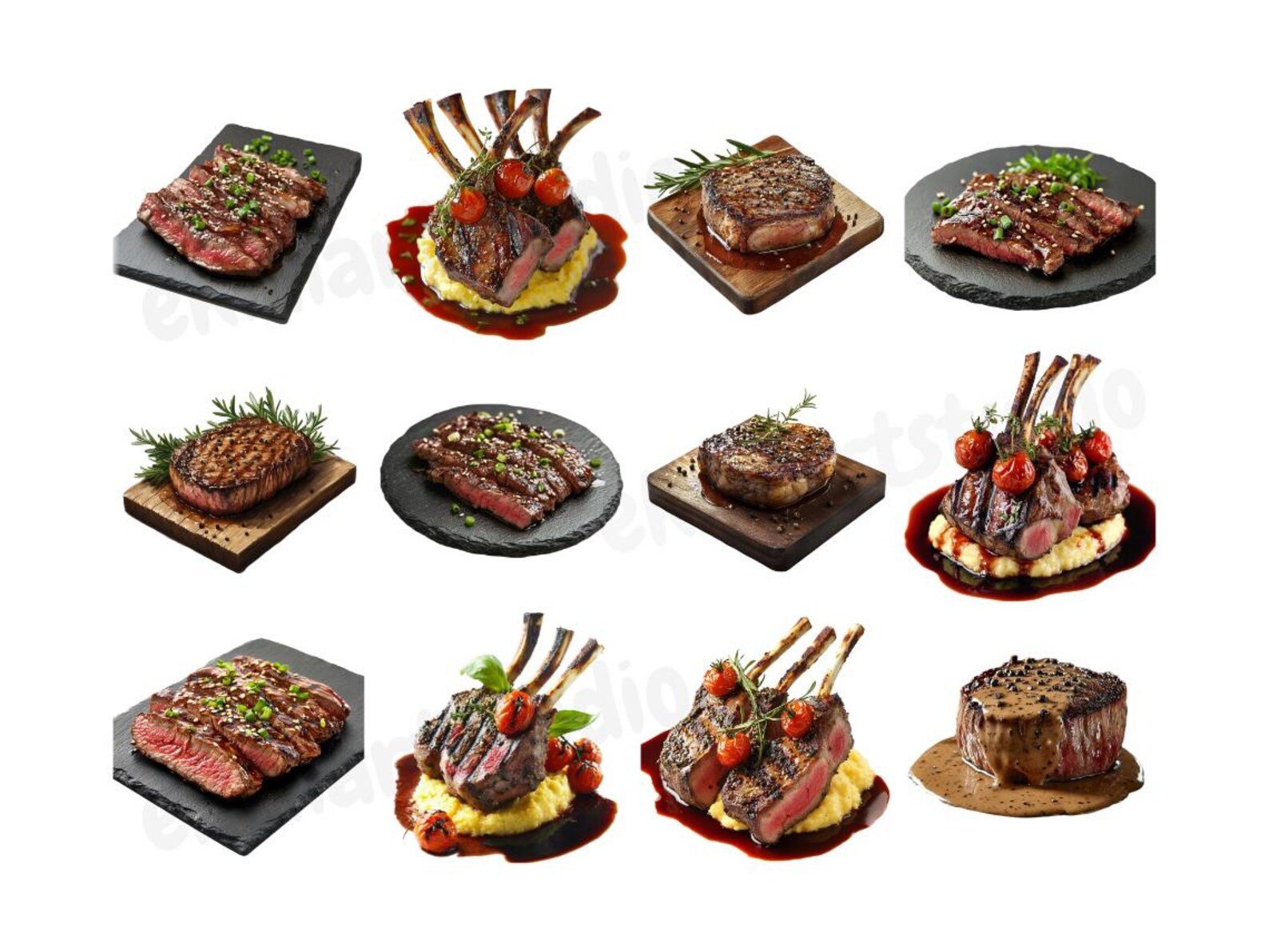 Steak Realistic Clipart | Steak PNG | Food PNG | PNG Bundle | Food ...