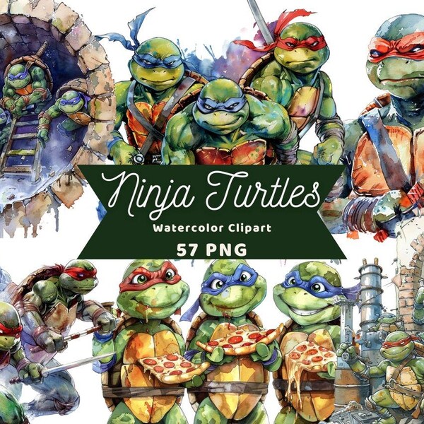 Ninja Turtle Clipart - Etsy
