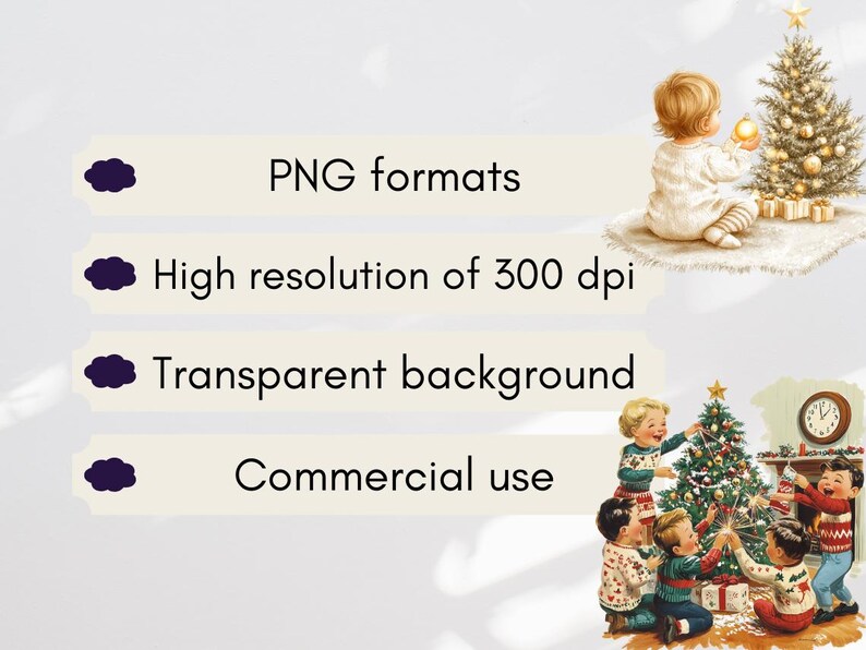 Christmas Kids Watercolor Clipart | Christmas Tree PNG | PNG Bundle ...