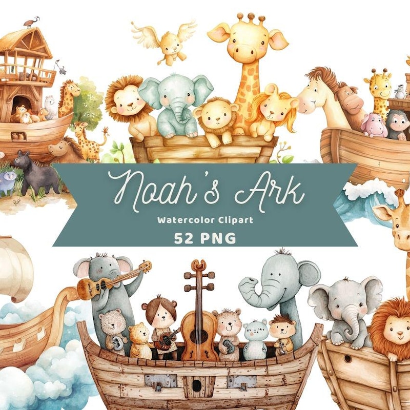 Noahs Ark Clipart - Etsy