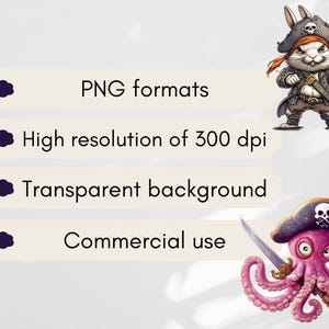 Cute Pirates Watercolor Clipart | Pirates PNG | PNG Bundle | Digital ...