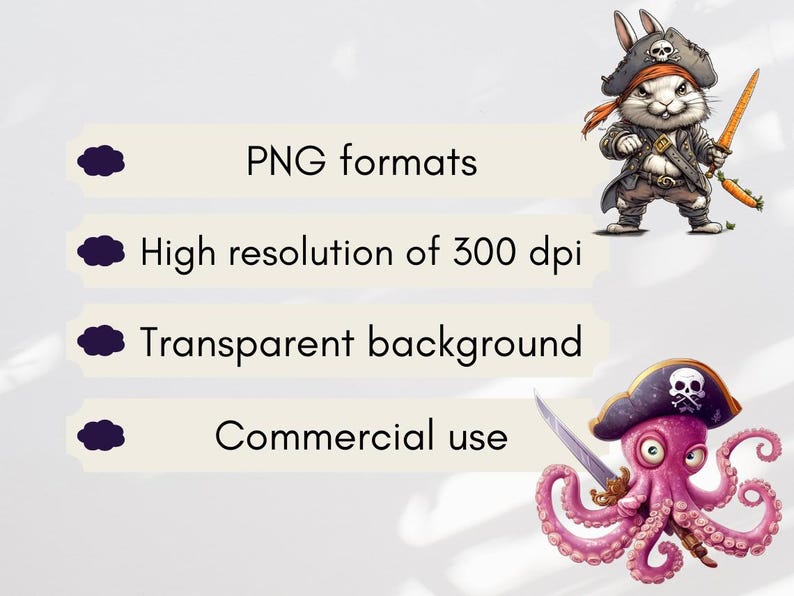 Cute Pirates Watercolor Clipart | Pirates PNG | PNG Bundle | Digital ...