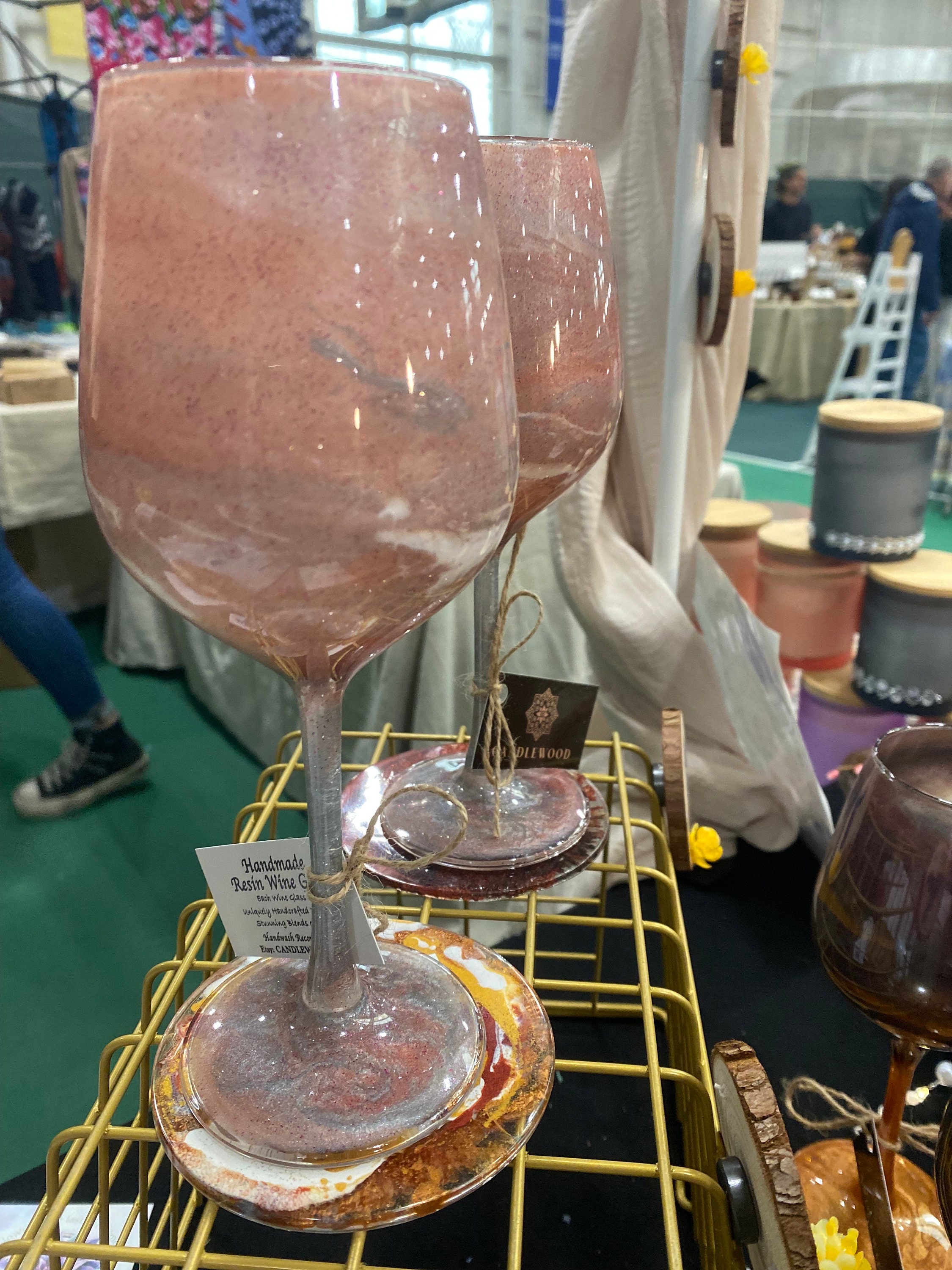 Elegant Wine Glasses Housewarming T Epoxy Resin Ocean Wedding T Beach Lover Wine