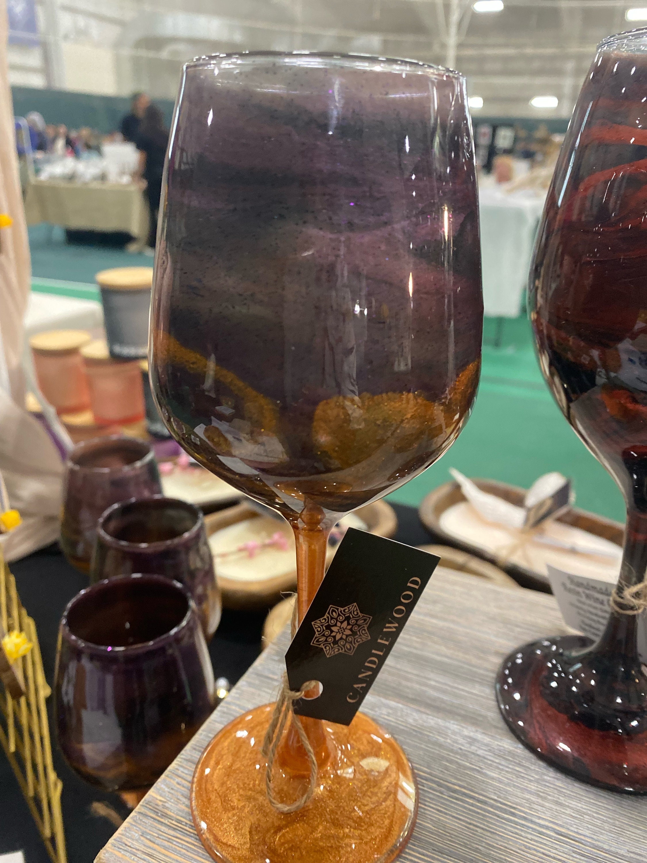 Elegant Wine Glasses | Housewarming Gift | Epoxy Resin Ocean | Wedding ...