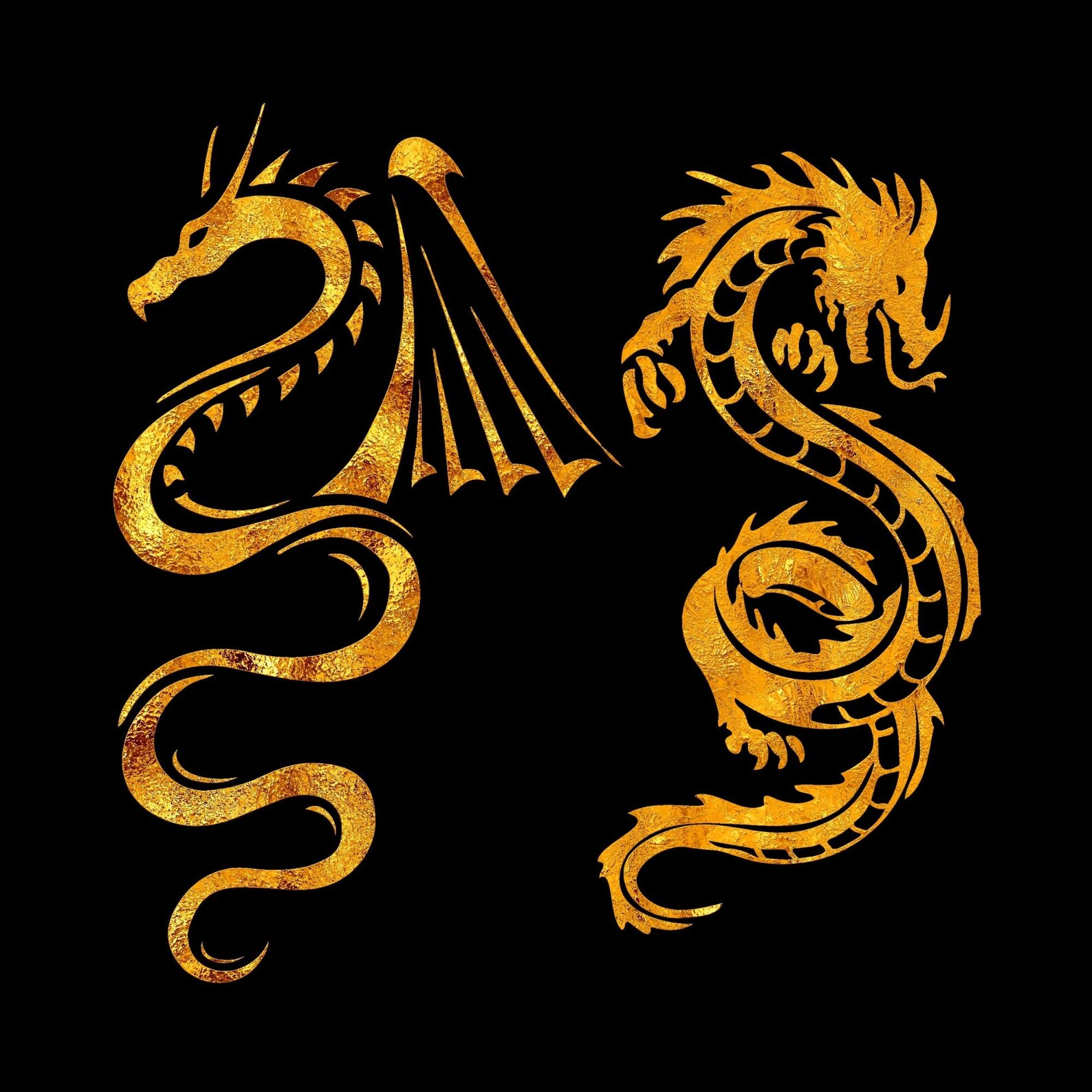 Golden Majesty: A Metallic Gold Dragon, Gold Dragon Png, Digital ...