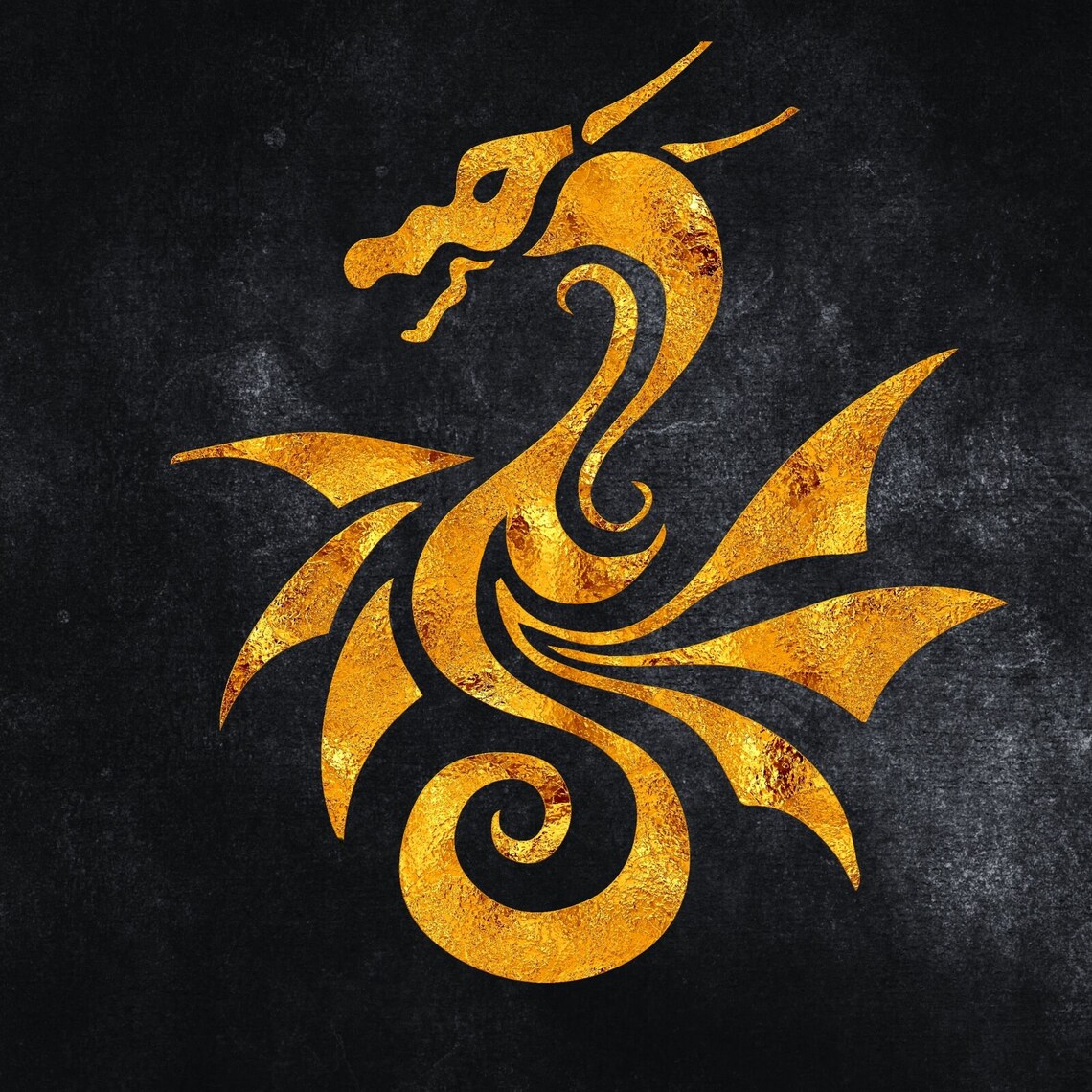 Golden Majesty: A Metallic Gold Dragon, Gold Dragon Png, Digital ...