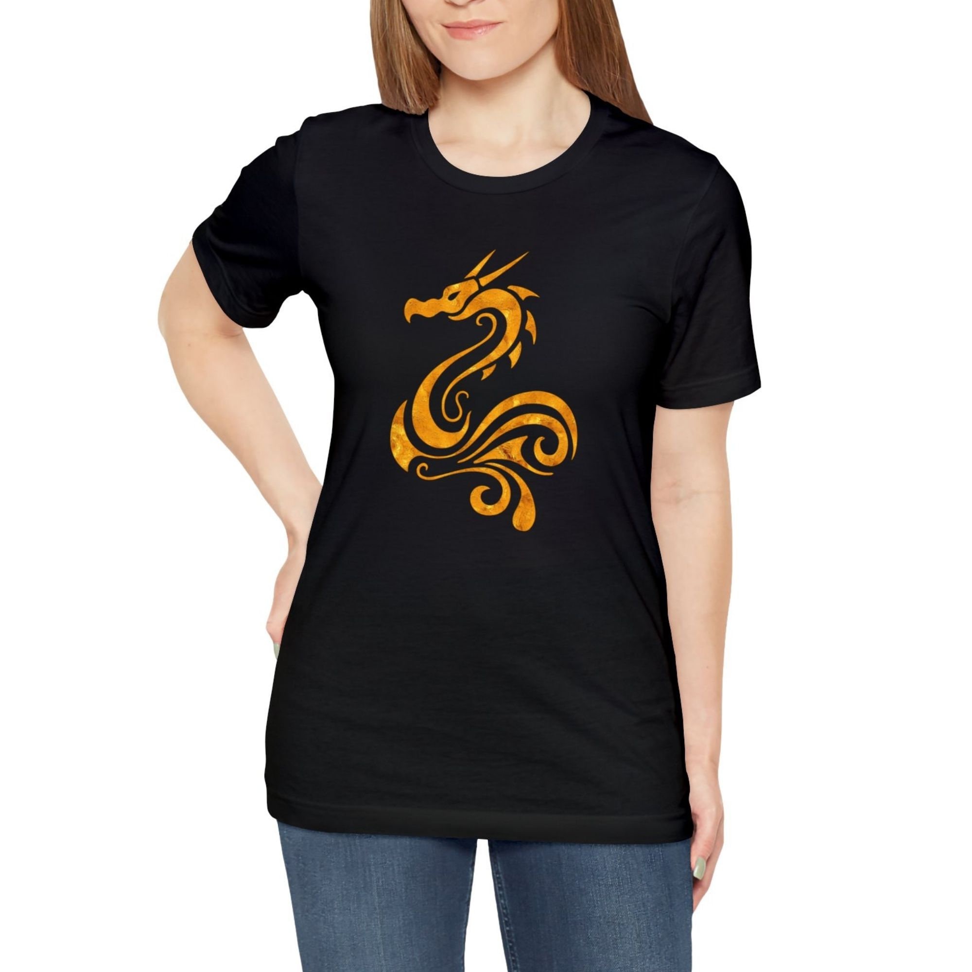 Golden Majesty: A Metallic Gold Dragon, Gold Dragon Png, Digital ...
