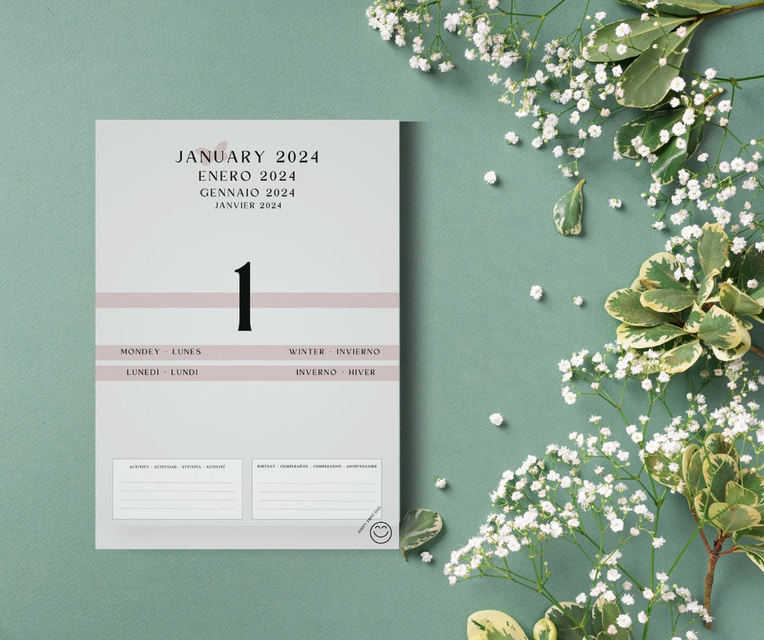 365 Days - Calendar 2024 - Digital Planner With a Single Day - Multi ...