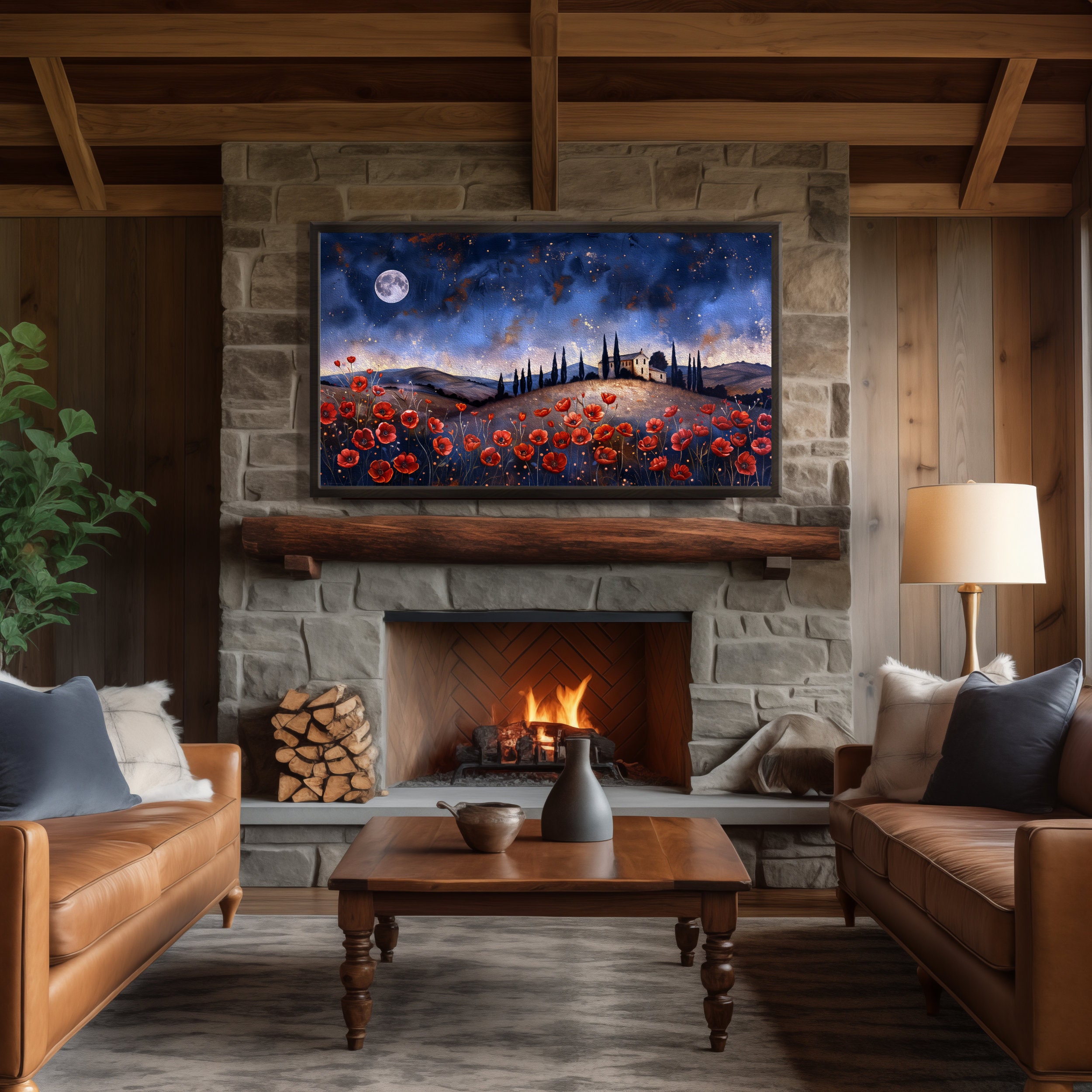 Samsung Frame TV Red Color Gallery, Frame TV Digital Art Download ...