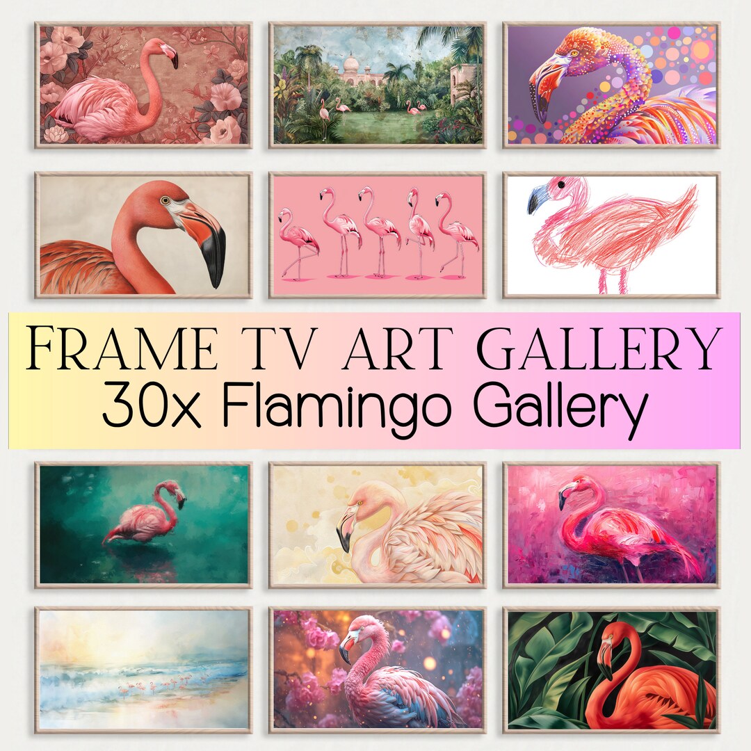 Flamingo TV Art for Samsung Frame: Tropical Digital Gallery Bundle X15 ...