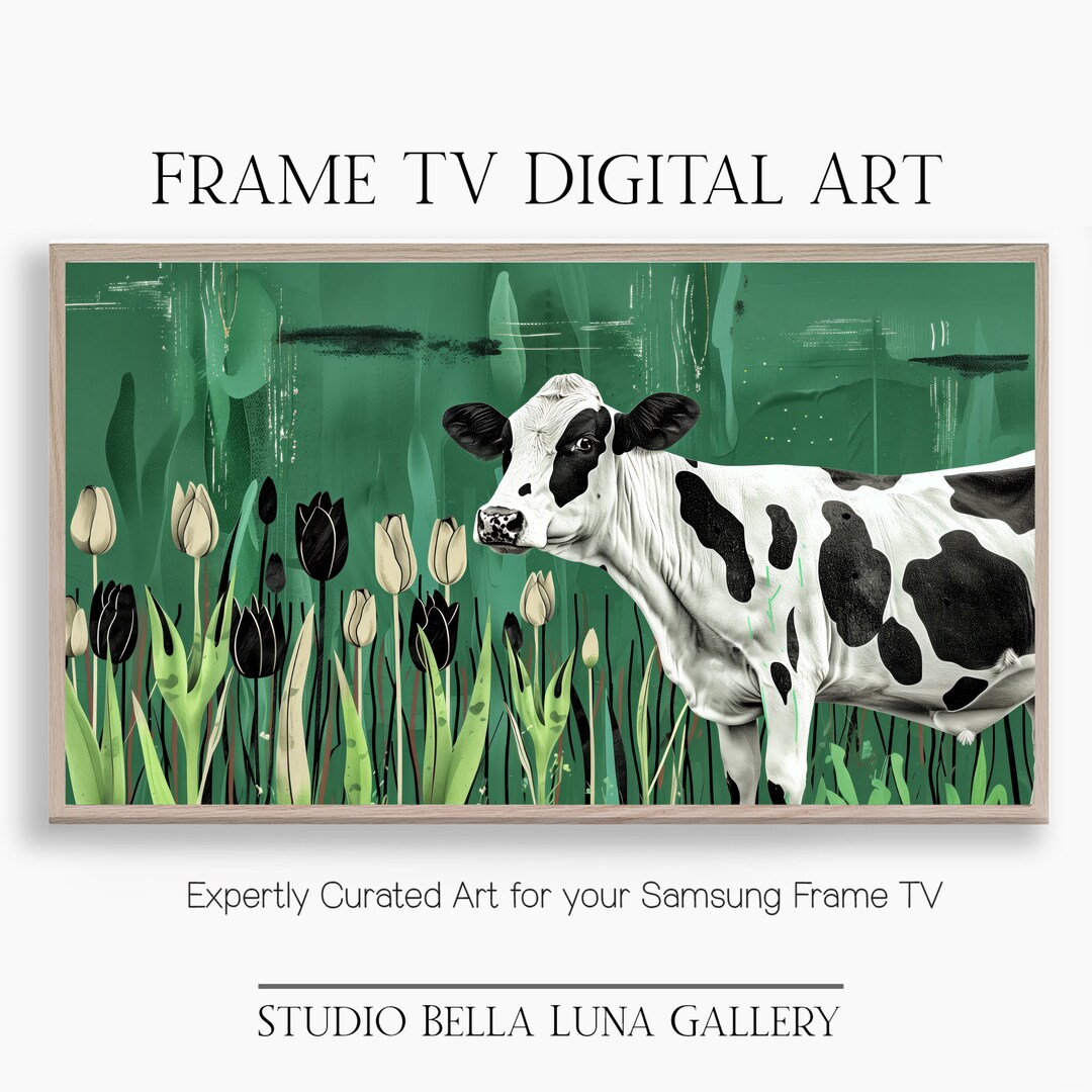 Samsung Frame TV Green Color, Frame TV Digital Art Download, Green ...