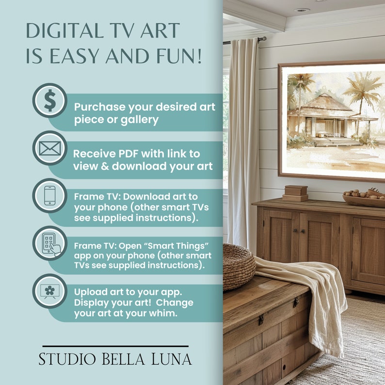 Samsung Frame TV Art Neutral Art Digital Download Modern Frame TV ...