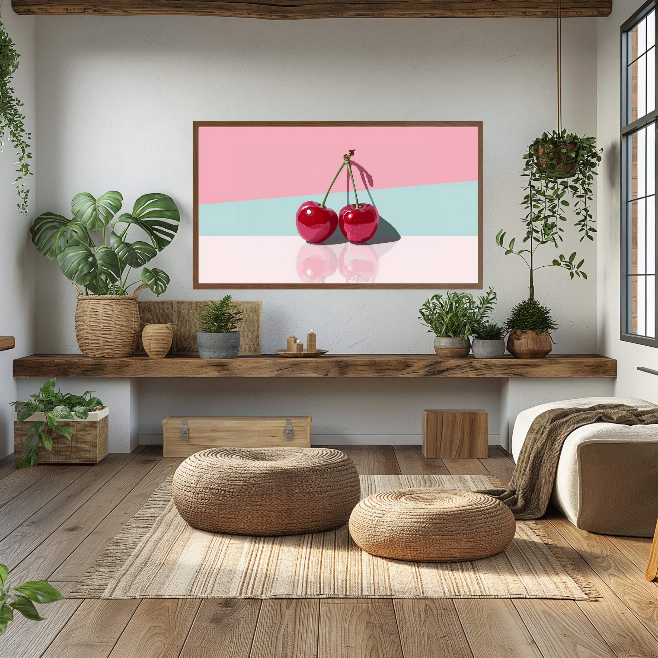 Samsung Frame TV Red Color Gallery, Frame TV Digital Art Download ...