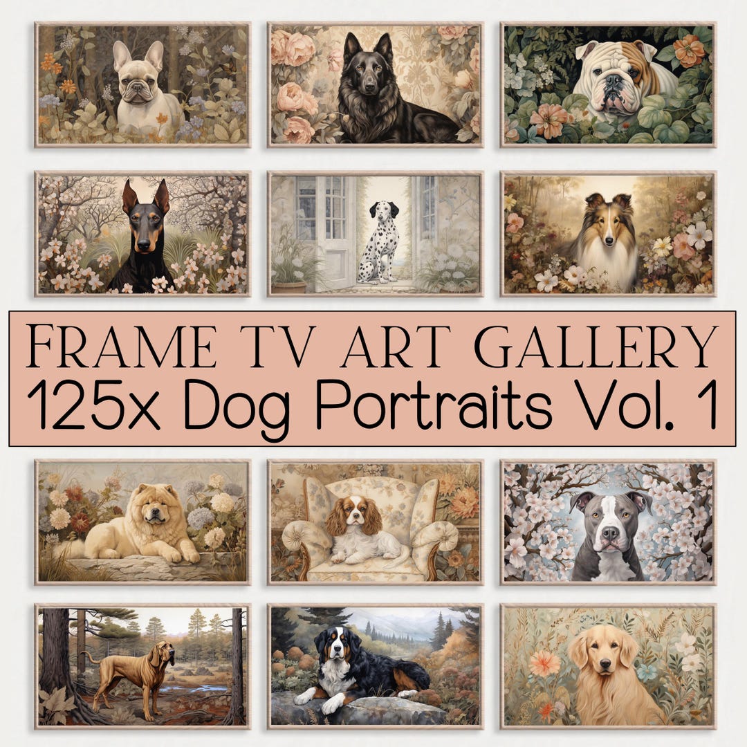 Dog Breed Art for Samsung Frame TV: Vintage Portrait Gallery (digital ...