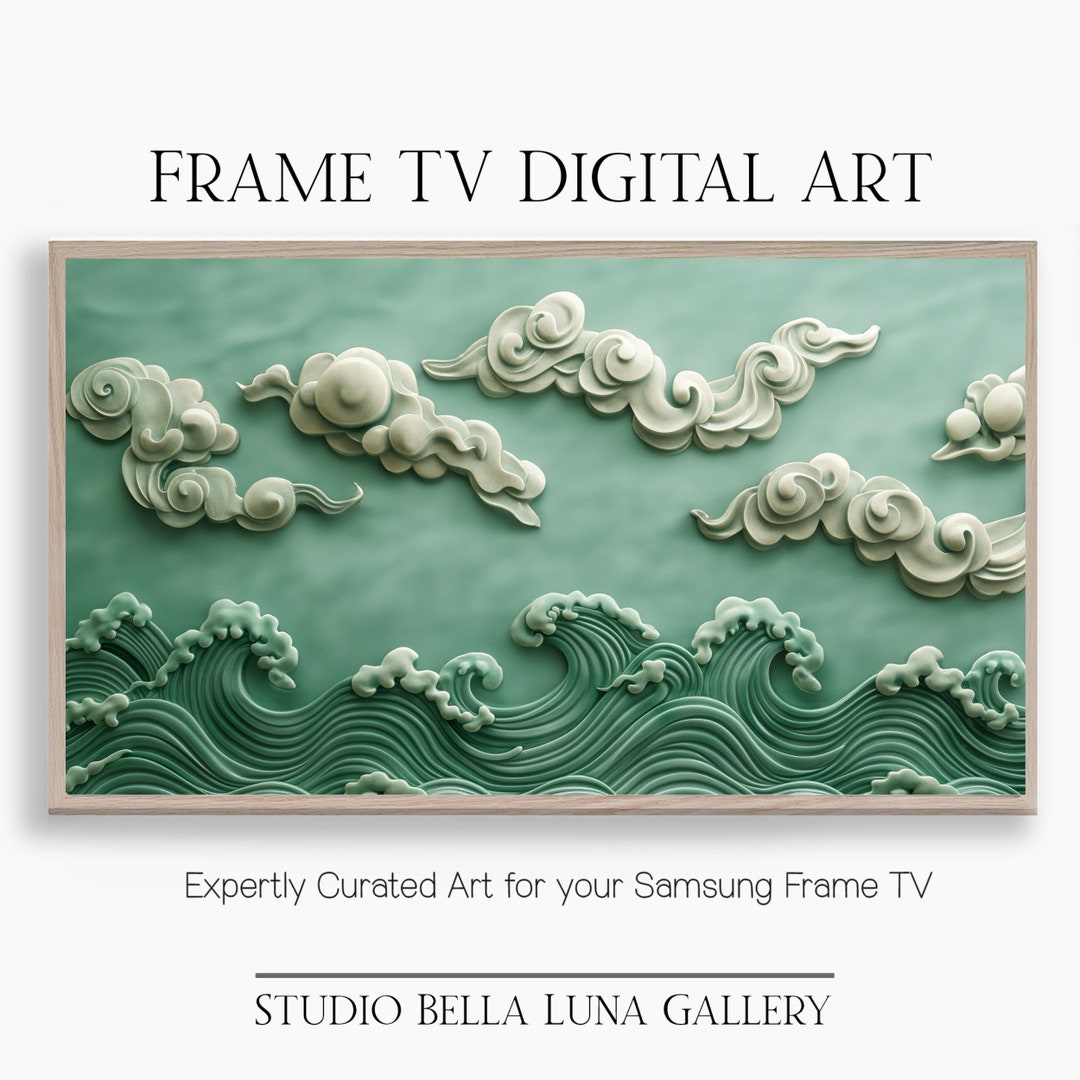 Samsung Frame TV Green Color, Frame TV Digital Art Download, Green ...