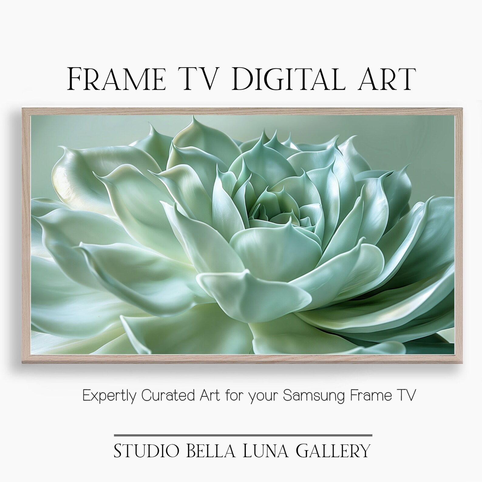 Samsung Frame TV Green Color, Frame TV Digital Art Download, Green ...