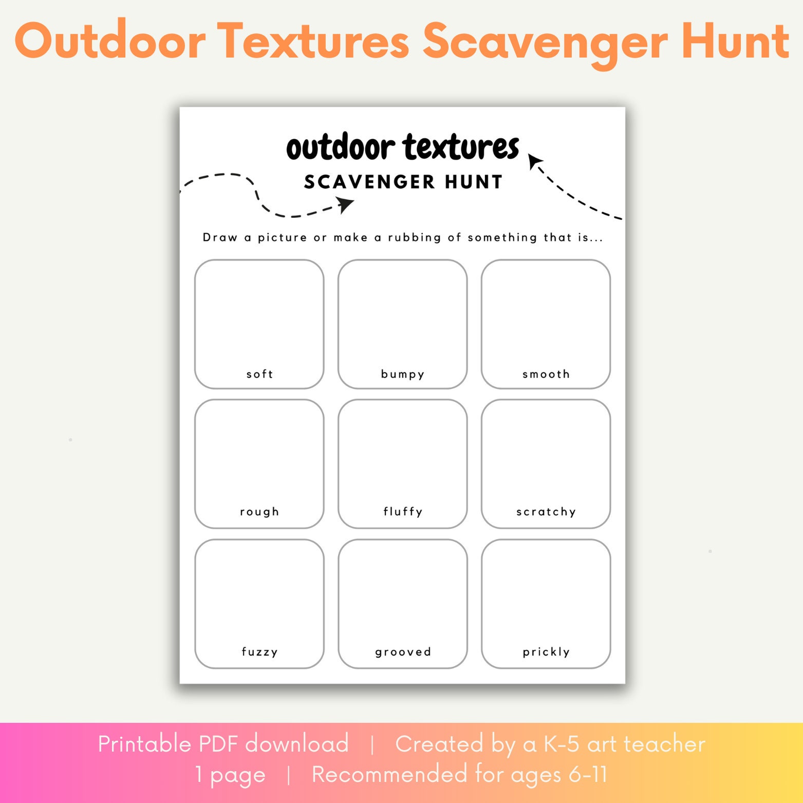 Outdoor Textures Scavenger Hunt - Etsy