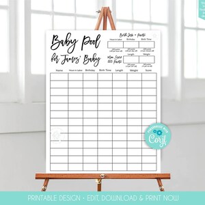 Baby Pool Game Baby Shower Printable Editable Baby Shower Activity Baby ...