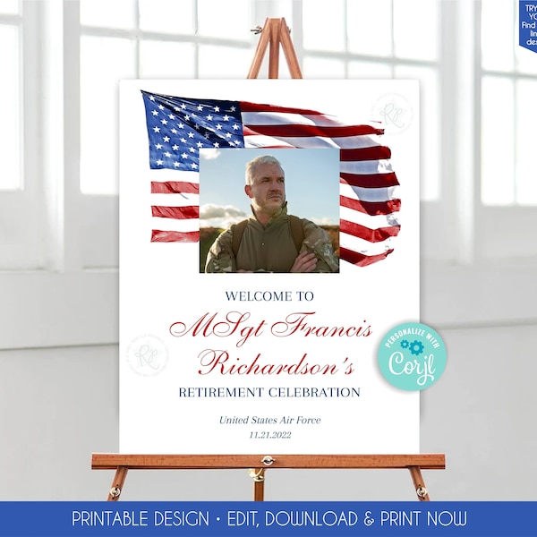 Military Retirement Sign - Etsy