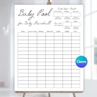 Baby Pool Game Baby Shower Printable Editable Baby Shower Activity Baby ...