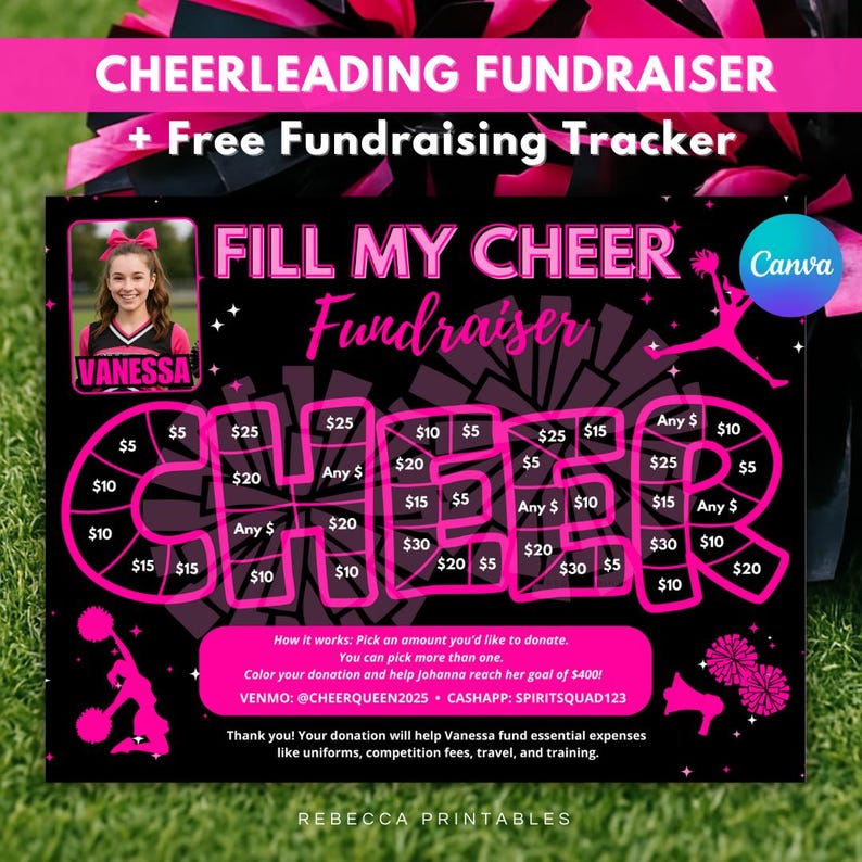 Editable Cheer Fundraiser Template Fill My Cheer Fundraiser Form ...