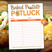 EDITABLE Loaded Potato Fundraiser, Loaded Baked Potato Fundraiser ...