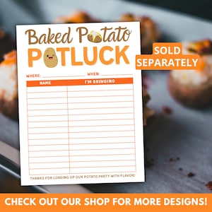Italian Potluck Sign-up Sheet Italian Food Party Printable Office ...