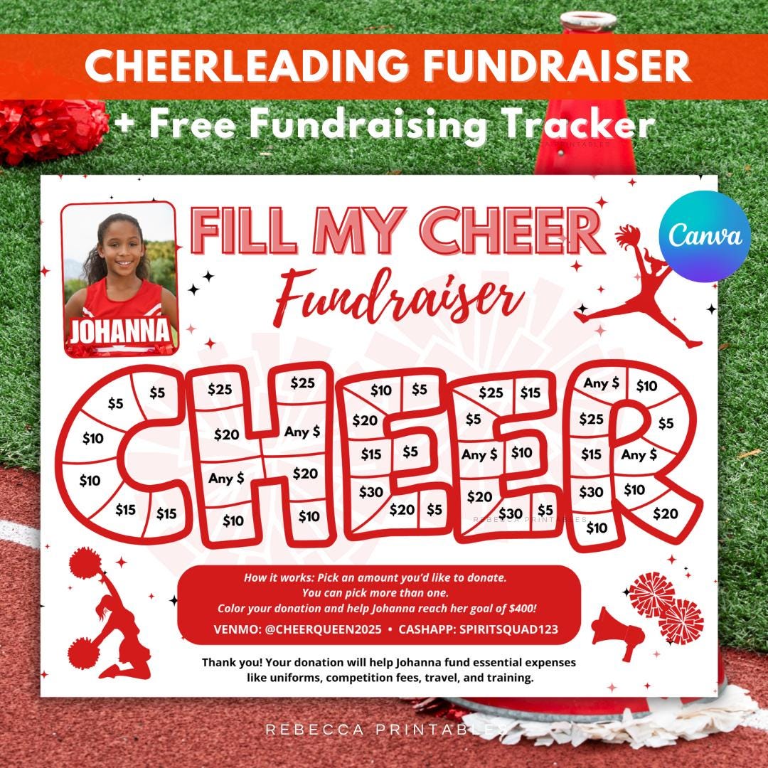 Editable Cheer Fundraiser Template Fill My Cheer Fundraiser Form for ...