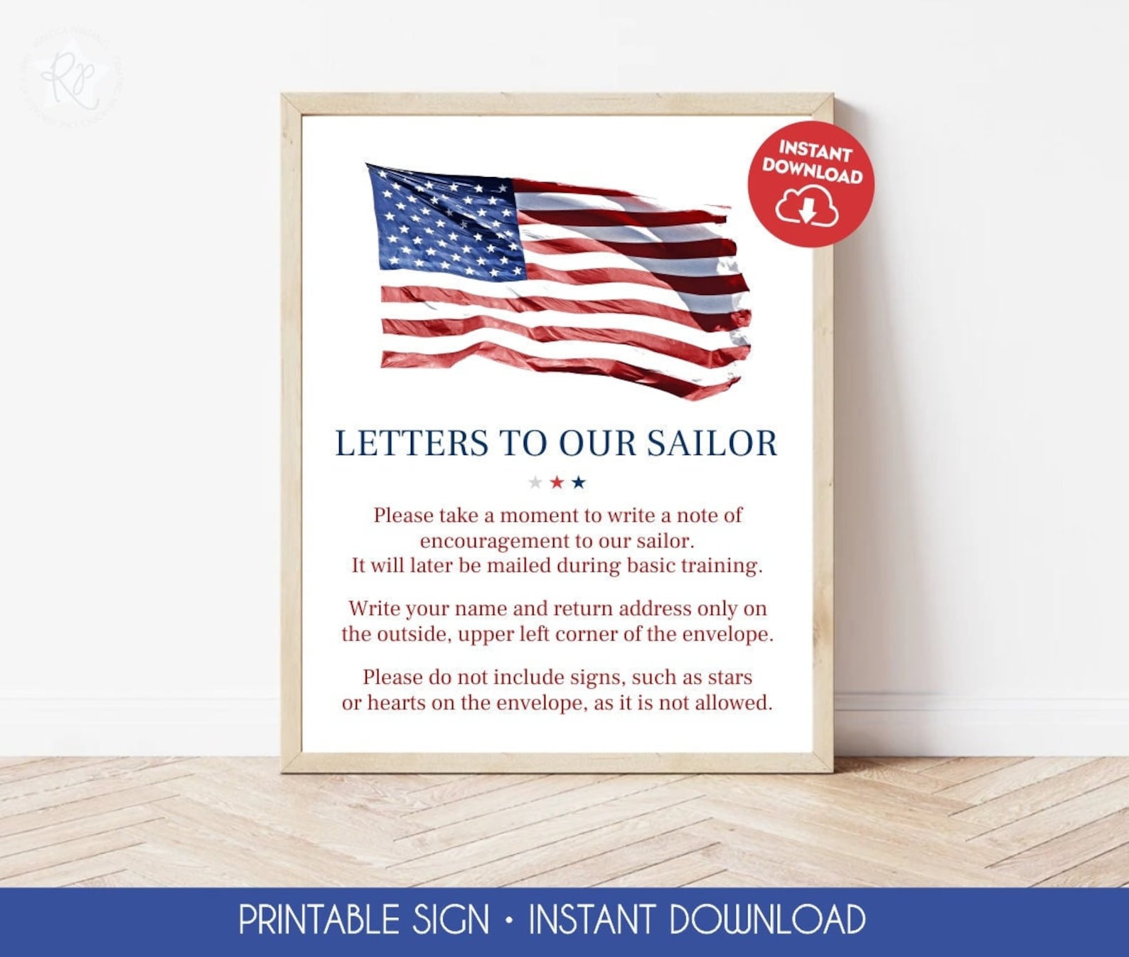 Letters to Our Sailor Sign Letter to Our Soldier Military Party Sign ...