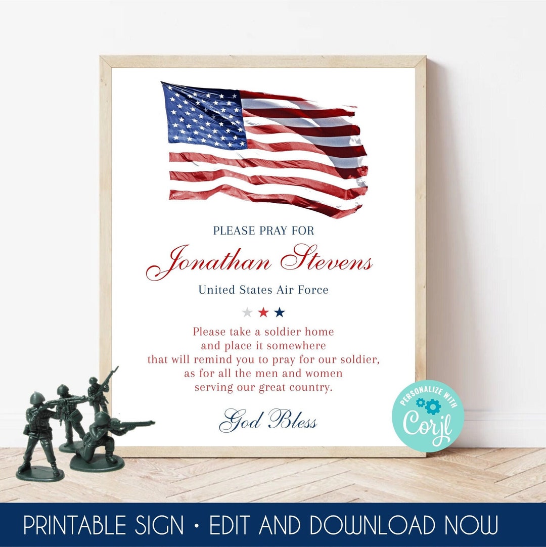 Take A Soldier Home Sign Please Pray for Our Soldier Sign Military Sign ...