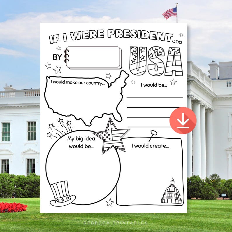 If I Were President Presidents Day Printable Kids Writing Activity ...