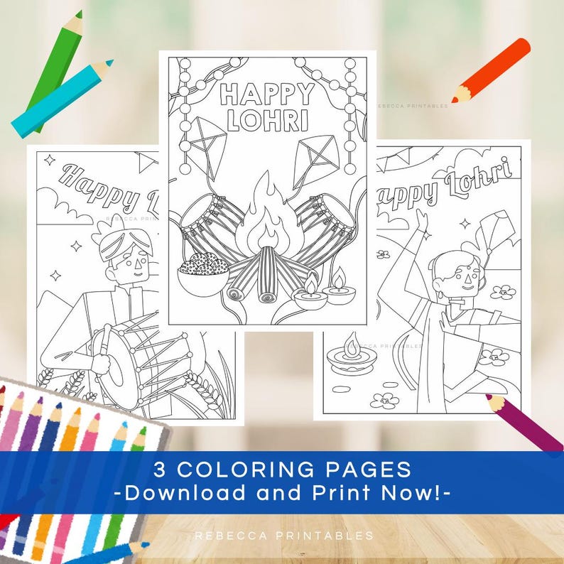 Lohri Coloring Pages Lohri Activity for Children Lohri Celebration Kids ...