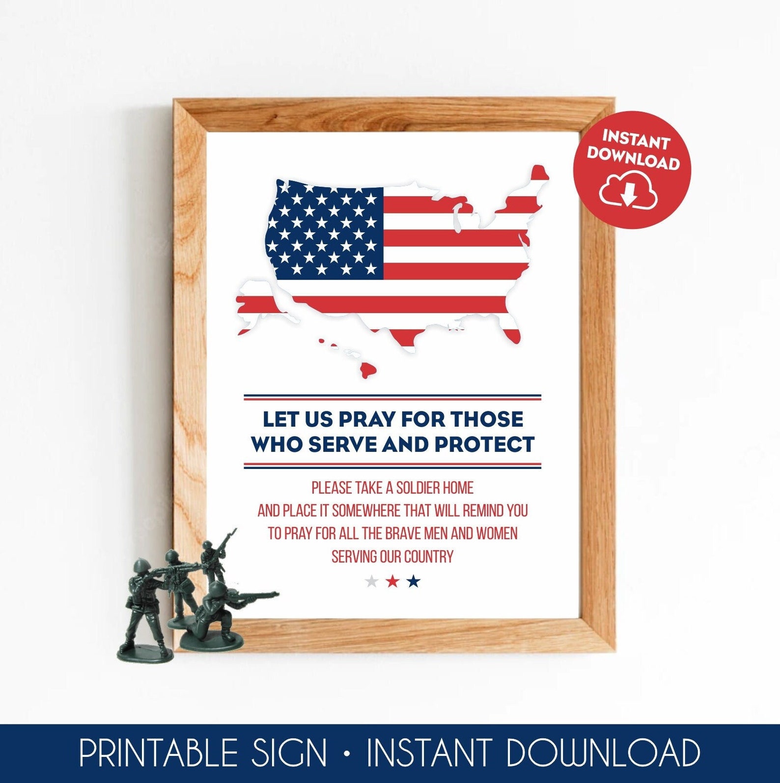 Pray for Our Soldiers Sign Military Party Sign Deployment Party Army ...