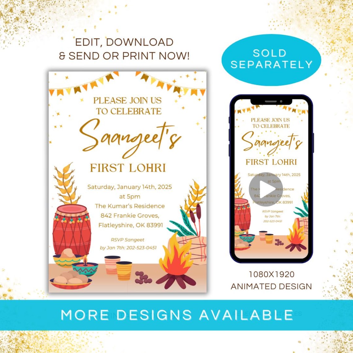 Lohri Activity and Coloring Page for Children Lohri Celebration for ...