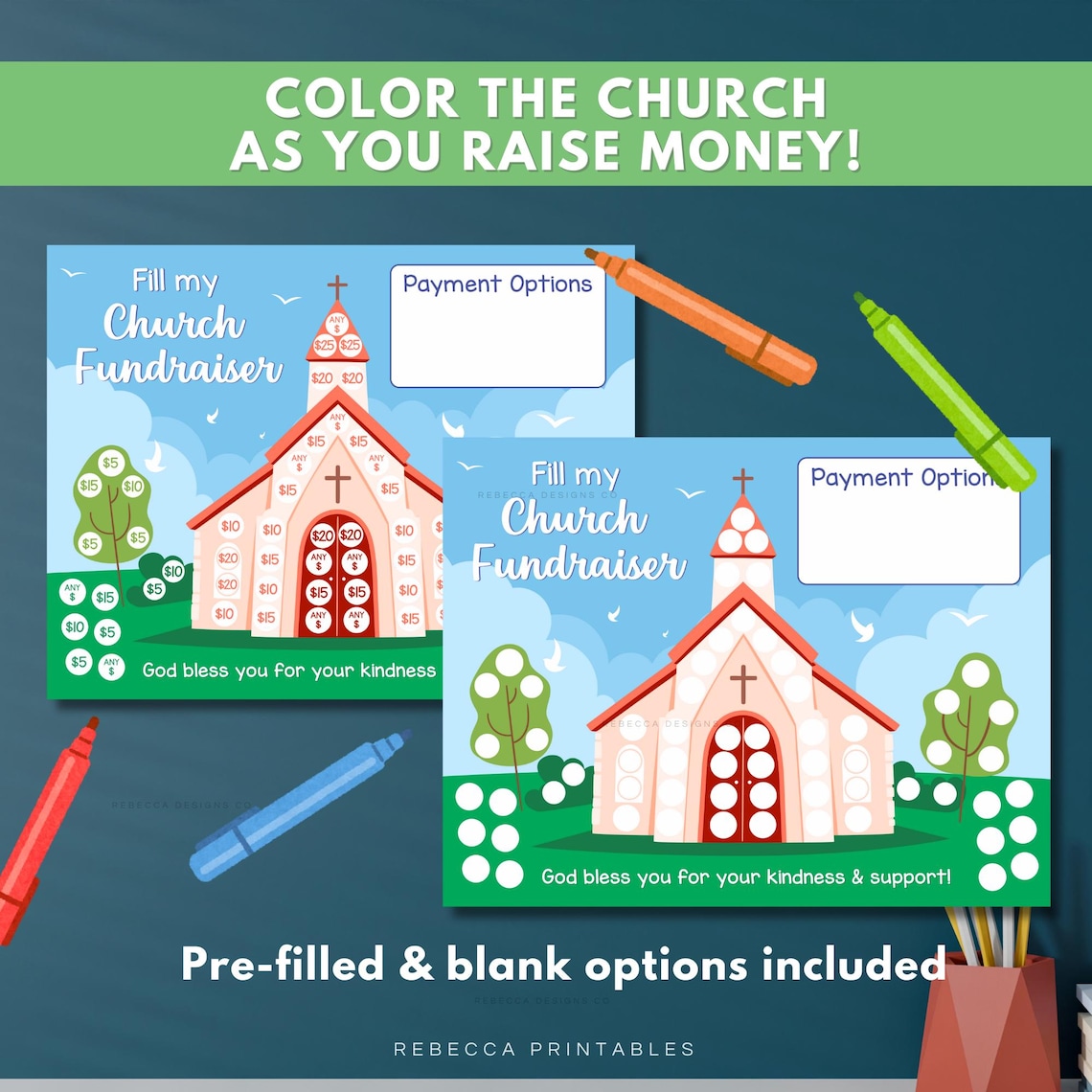 Fill My Church Fundraiser Church Donation Camp Sunday School Fundraiser ...