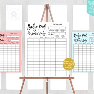 Baby Pool Game Baby Shower Printable Editable Baby Shower Activity Baby ...