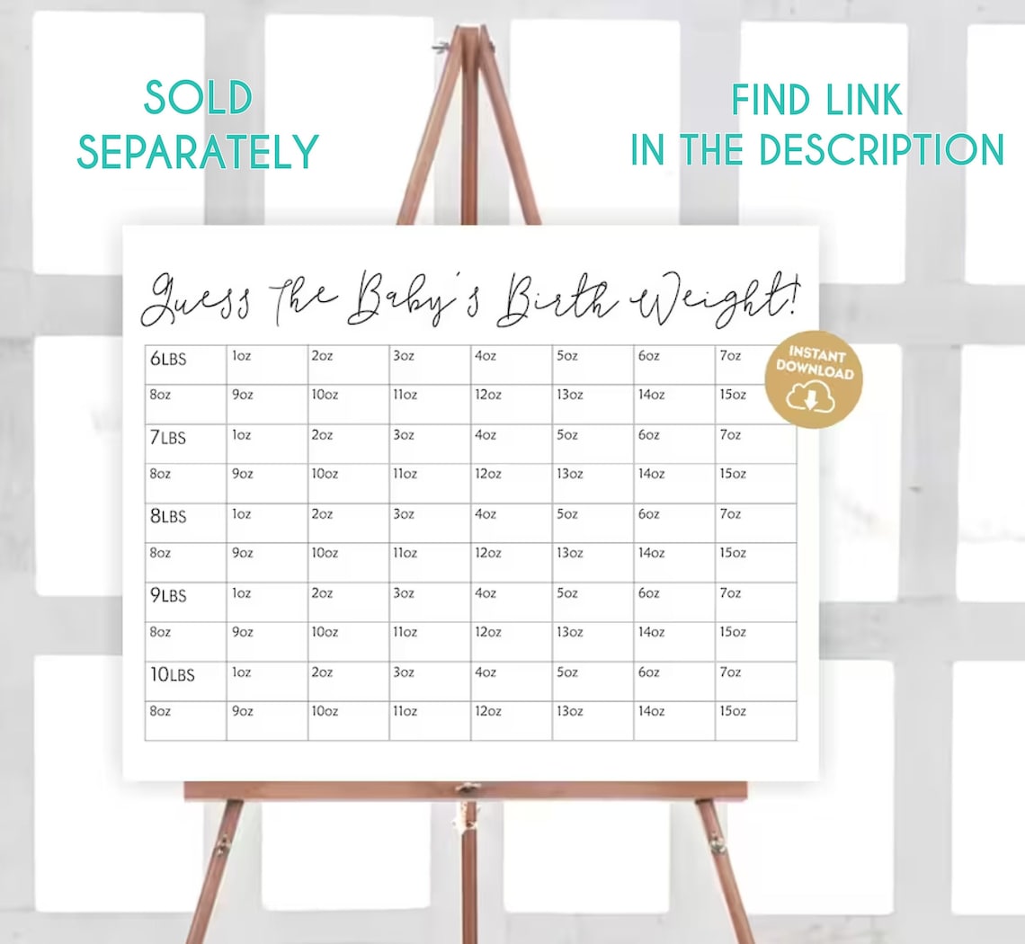 Baby Pool Game Baby Shower Printable Baby Predictions Game Editable ...