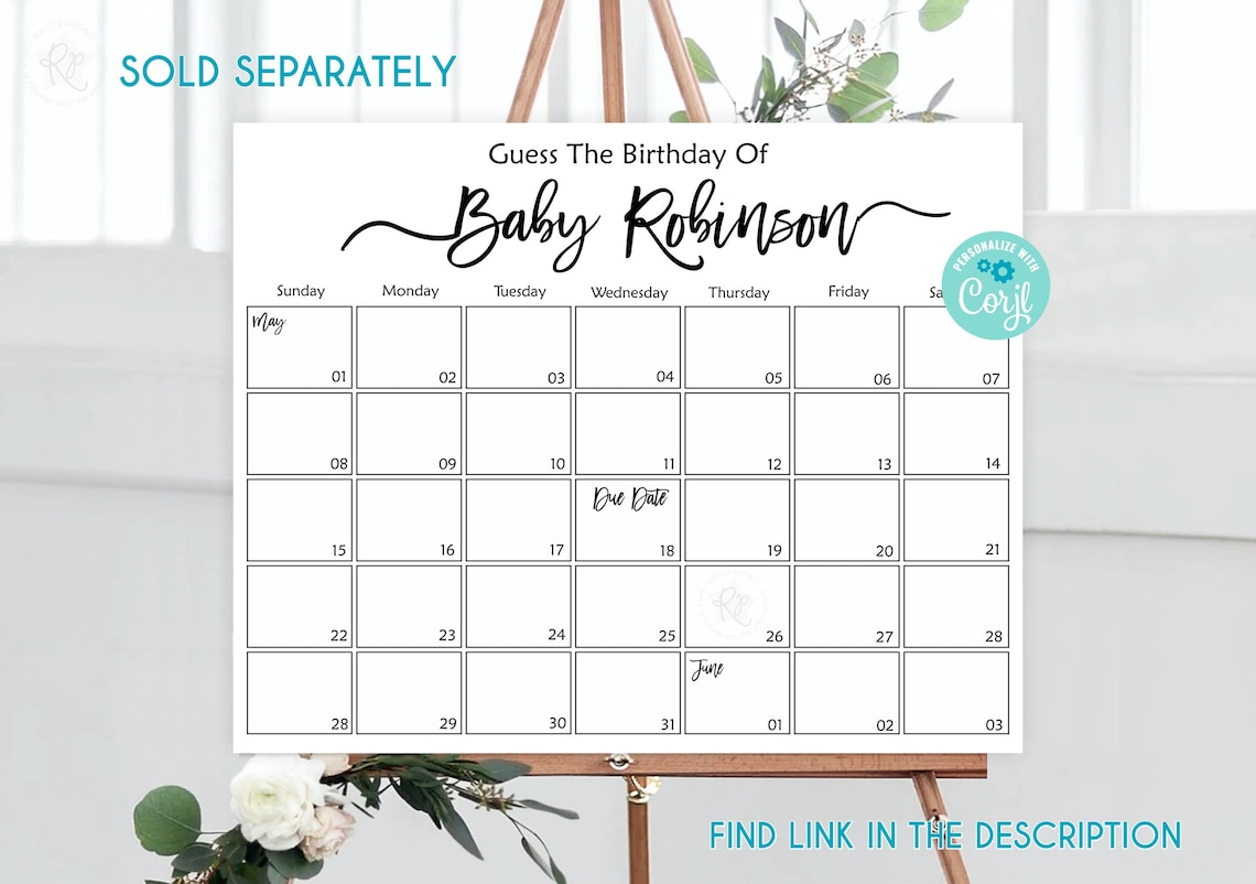 Baby Pool Game Baby Shower Printable Editable Baby Shower Activity Baby ...