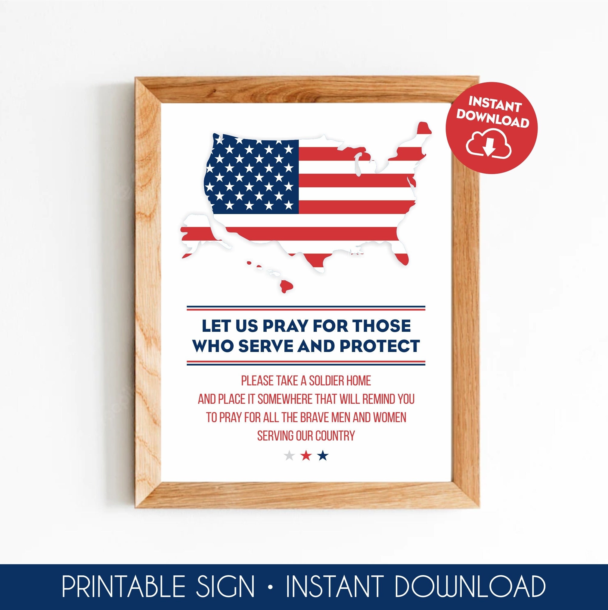 Pray for Our Soldiers Sign Military Party Sign Deployment Party Army ...