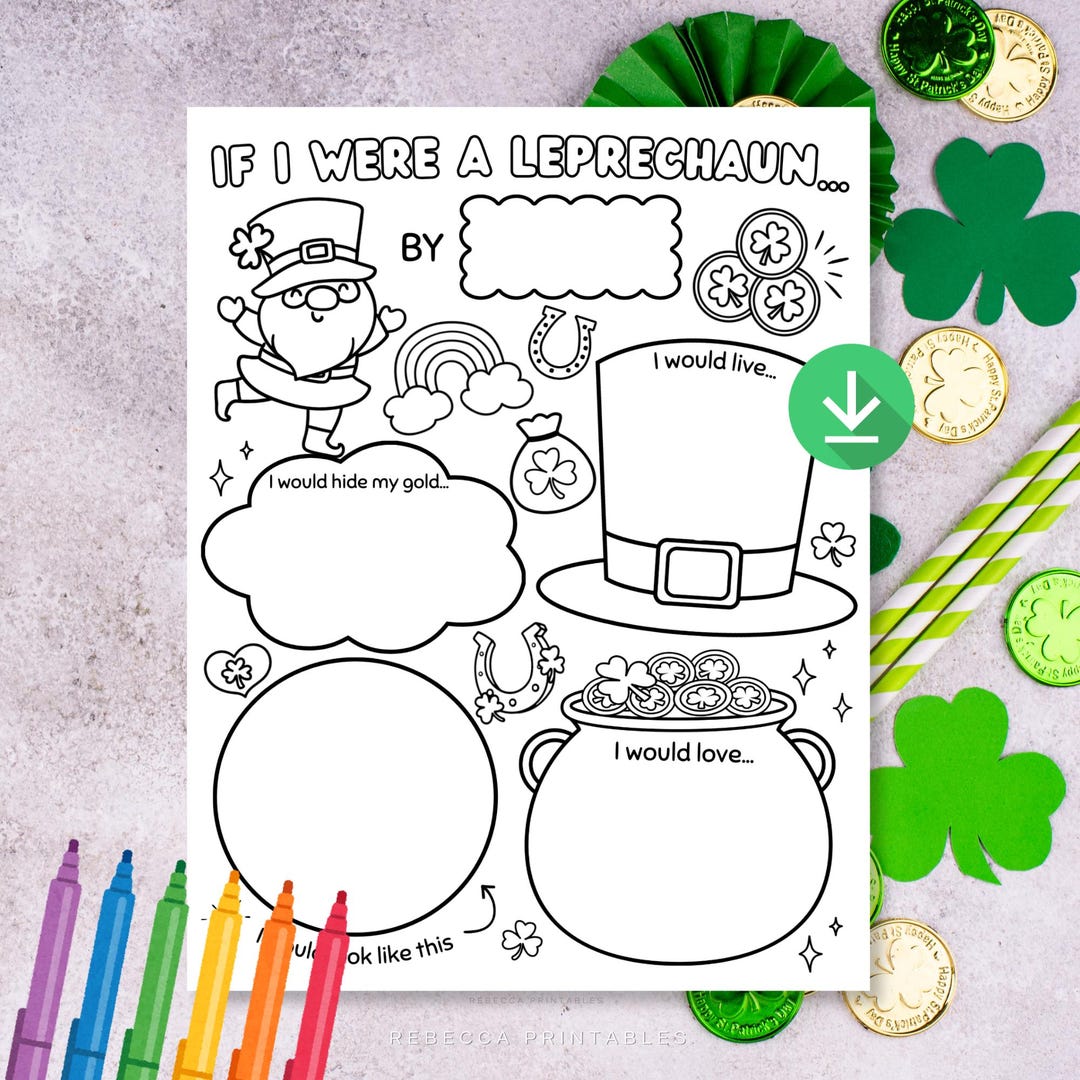 If I Were A Leprechaun Printable Kids St Patricks Day Writing Activity ...