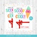 Ice Cream Gift Card Printable Here's the Scoop Gift Card Holder Teacher ...