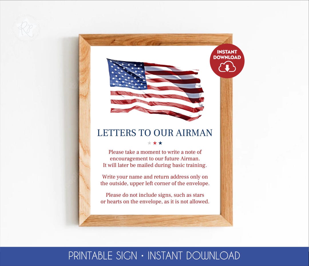 Letters to Our Airman Letters to Our Soldier Sign for Deployment Box ...