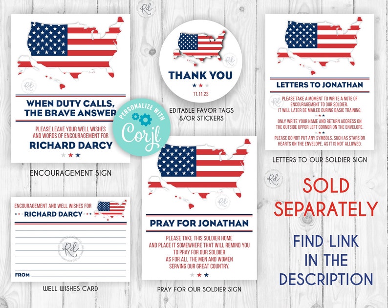 Letters to Our Sailor Sign Letter to Our Soldier Military Party Sign ...