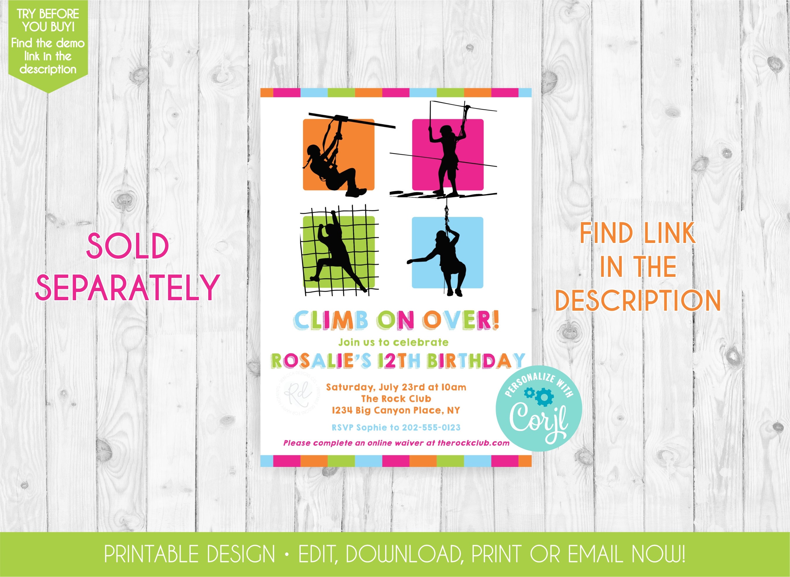 Obstacle Course Welcome Sign Birthday Ropes Course Party Decor Girl ...