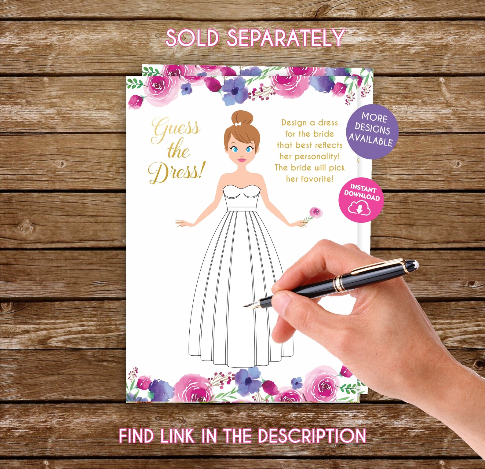 Positive Say Yes to the Dress Signs Printable Set I Said Yes to the ...