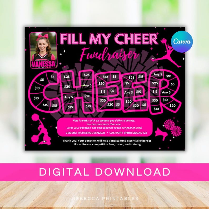 Editable Cheer Fundraiser Template Fill My Cheer Fundraiser Form ...