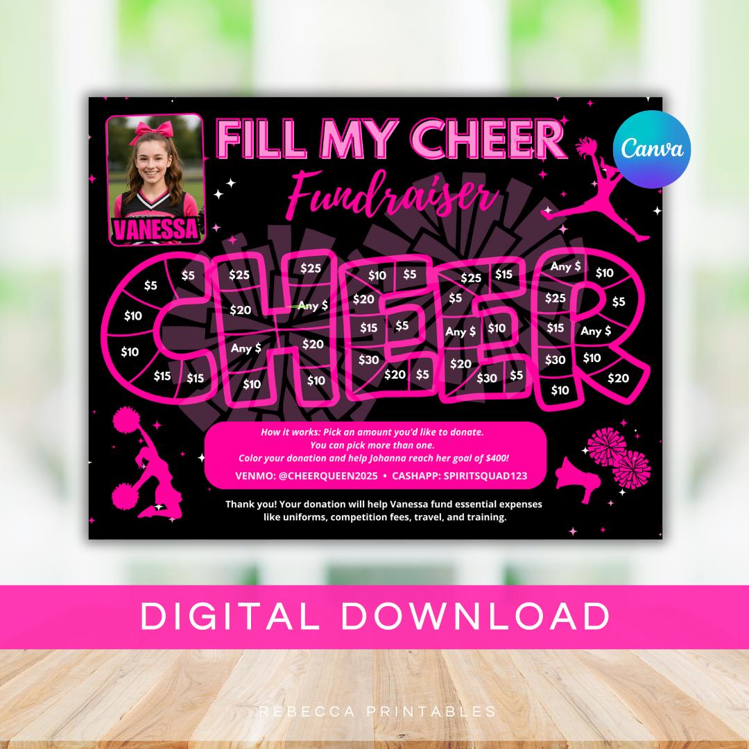 Editable Cheer Fundraiser Template Fill My Cheer Fundraiser Form ...