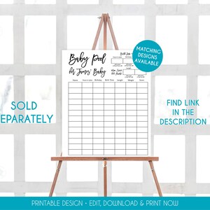 Guess the Baby's Weight Baby Bet Pool Game Baby Shower Game School Baby ...