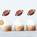 Rugby Cupcake Toppers Football Party Printable Football Cupcake Toppers ...