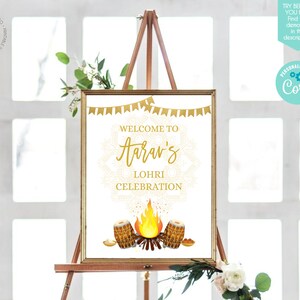 Lohri Welcome Sign Lohri Poster First Lohri Sign Gold Lohri Decoration ...